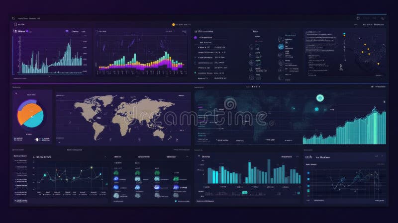 Data Visualization Dashboard Featuring Graphs and Global Statistics ...