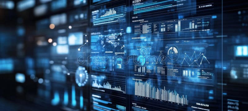 Data Visualization Dashboard Interface Stock Illustration ...