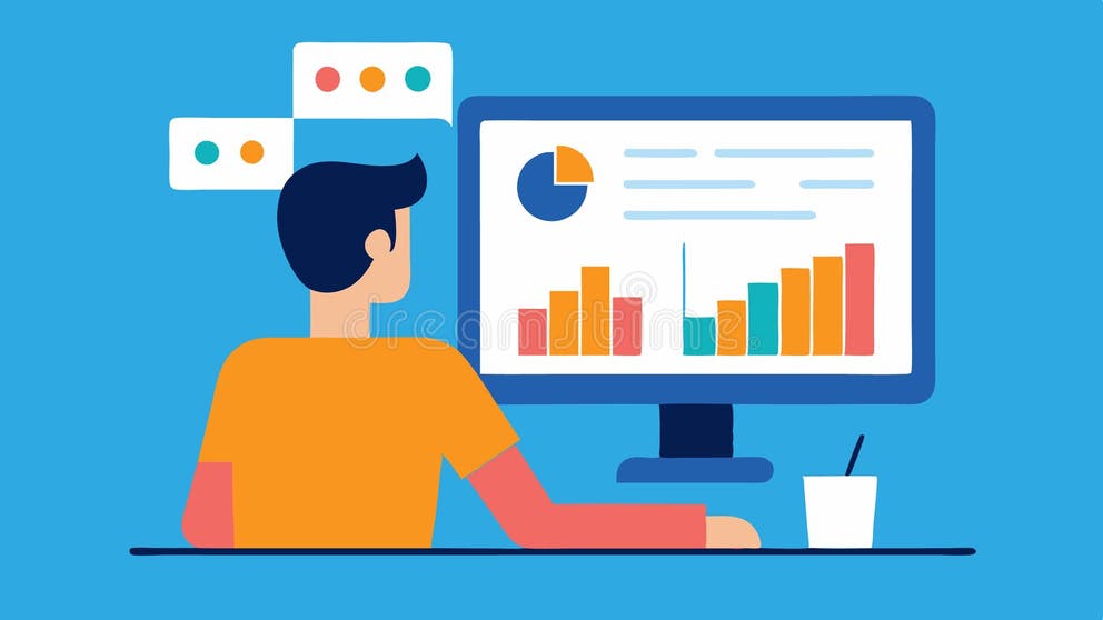 Data Visualization a Developer Using a Data Visualization Tool on a ...