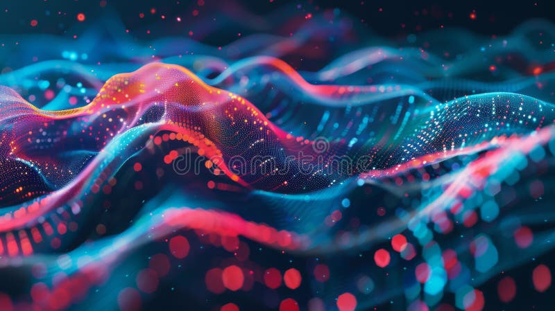 Data Visualization with Dynamic Abstract Colors. Stock Illustration ...