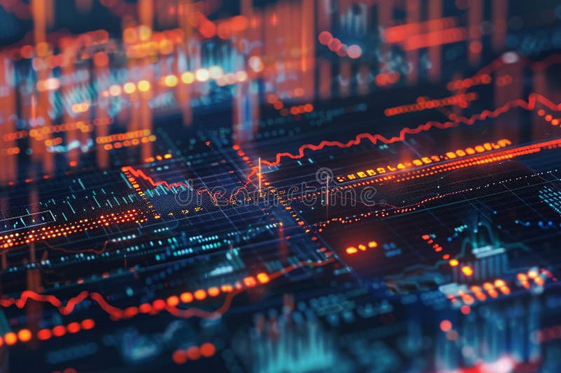 Data Visualization Financial Market Fluctuations Stock Illustration ...