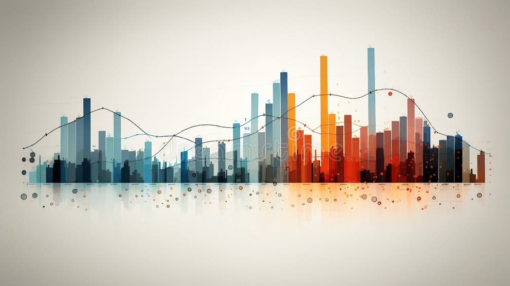 Data Visualization of Financial Metrics with Colorful Bar Charts and ...