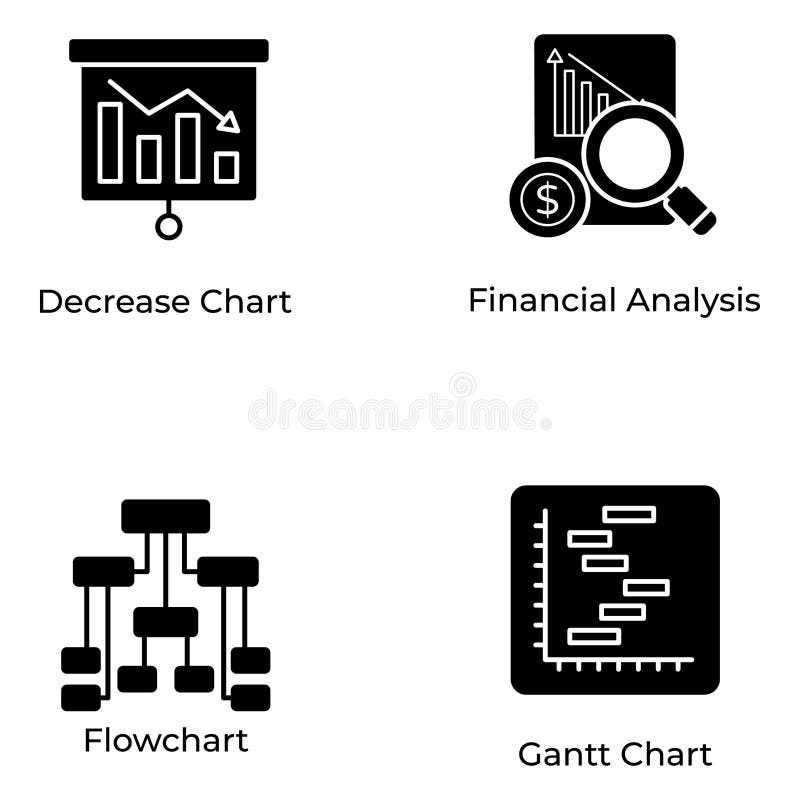 Data Visualization Flat Vectors Pack Stock Vector - Illustration of ...