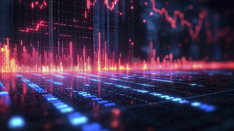 Data Visualization with Geometric Patterns Stock Illustration ...