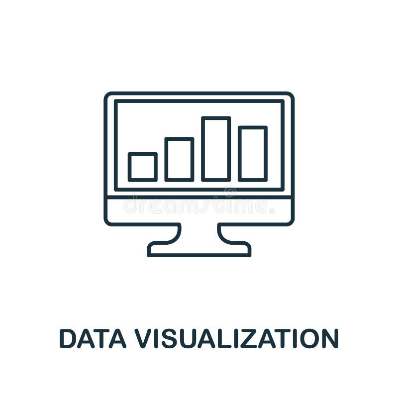 Data Visualization Icon. Line Style Element from Business Intelligence ...