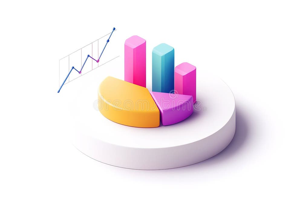 Data Visualization Icon: Pie Chart & Bar Graph Synergy for Business ...