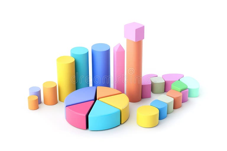 Data Visualization Icons: Pie Chart & Bar Graph, Business Analytics ...