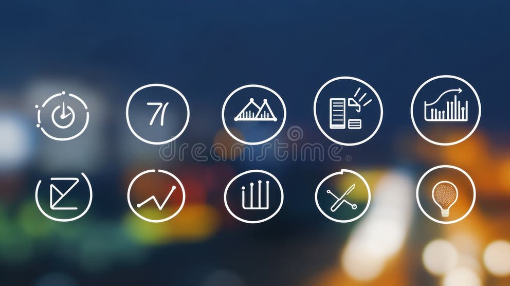 Data Visualization Icons stock illustration. Illustration of infographic - 367257533