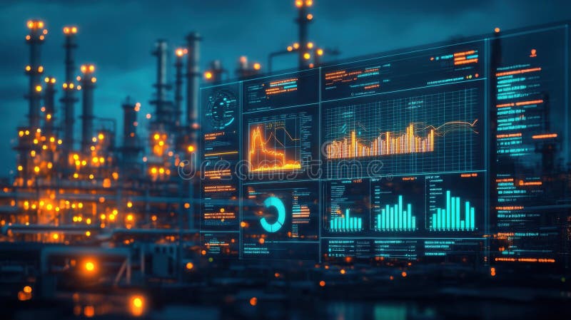 Data Visualization: Industrial Night Lights and Analytics Stock ...