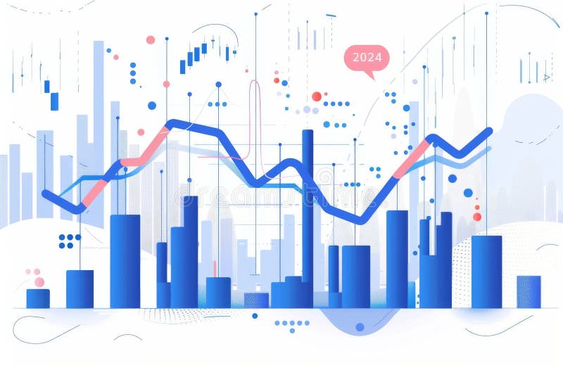 Data Visualization Infographic with a Bar and Line Graph Indicating ...