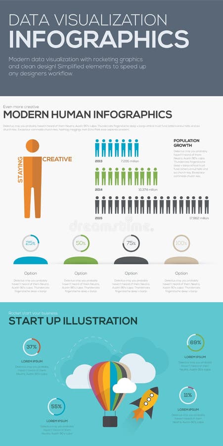 Data Visualization Infographic, Modern Human Infographic, Start Up ...