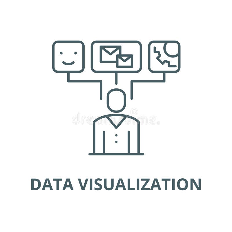 Data Visualization Line Icon, Vector. Data Visualization Outline Sign ...