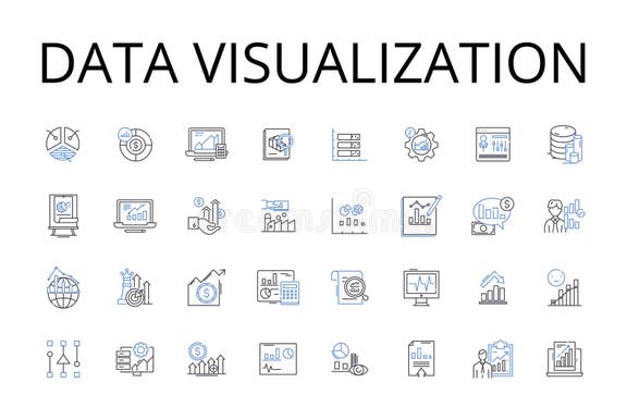 Data Visualization Line Icons Collection. Information Display, Graphic ...