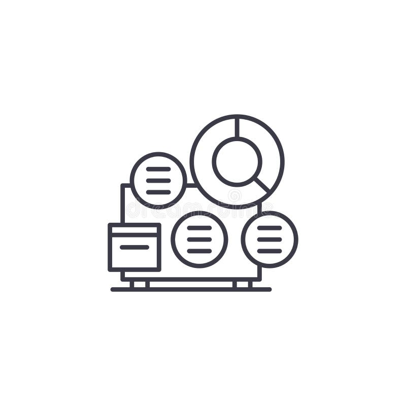 Data Visualization Linear Icon Concept. Data Visualization Line Vector ...