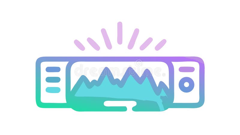 Data Visualization Monitor Analytics And Information Display Vector Design Generative Ai Stock