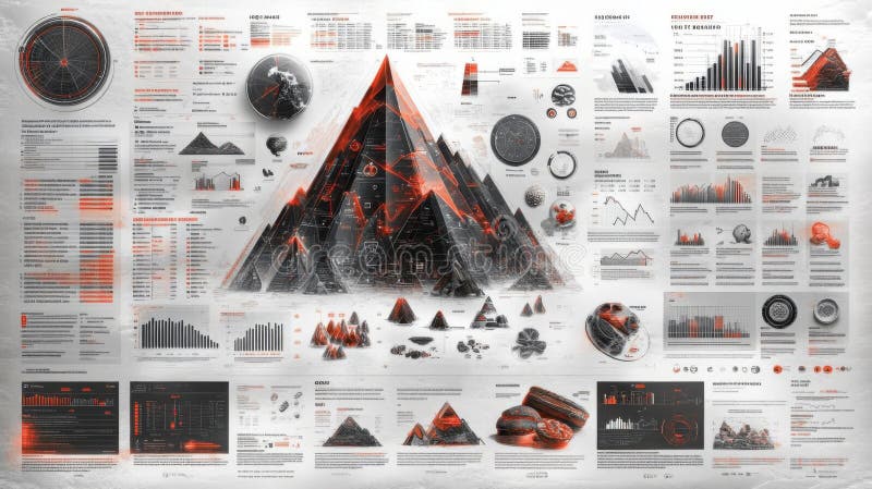 Data Visualization, Mountain Peak Infographic Stock Illustration ...