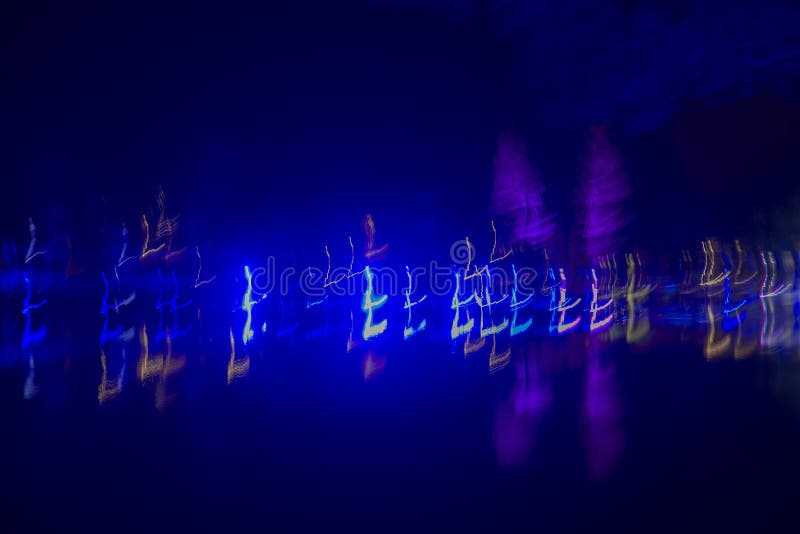 Data Visualization, Neon Blue and Purple Long Exposure Lights in Night ...