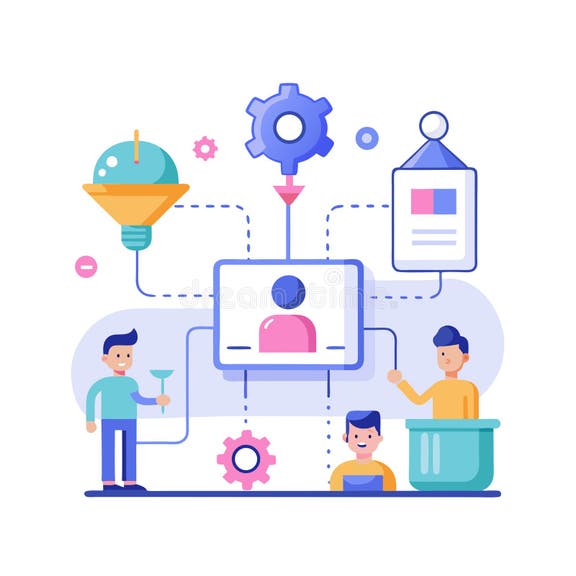 Data Visualization and Processing: a Flat Illustration of Information ...