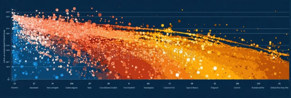 Data Visualization Showing a Scatter Plot of Various Metrics with Multiple Color Gradients ...