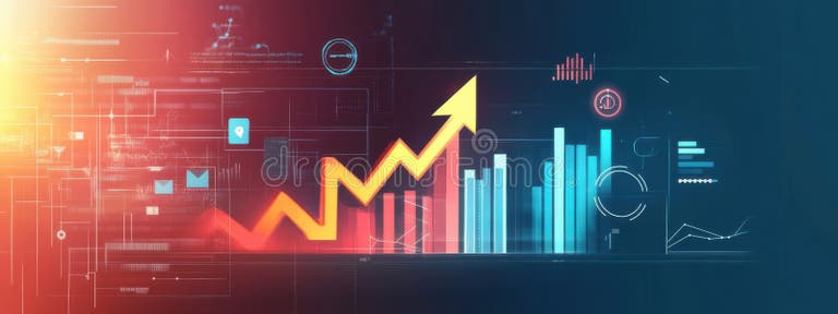 Data Visualization Showing Upward Trend in Analytics with Graphs and ...