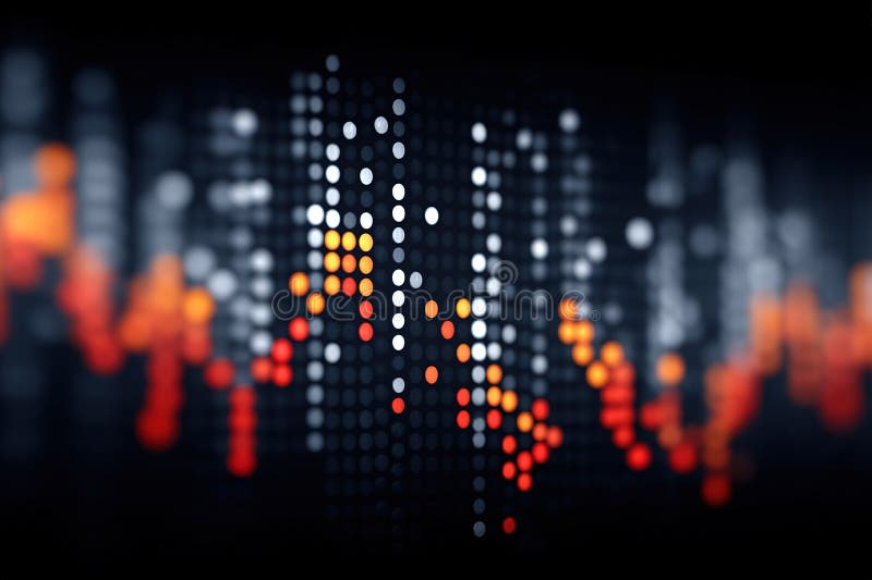 Data Visualization Shows Stock Market Trends with Colorful ...