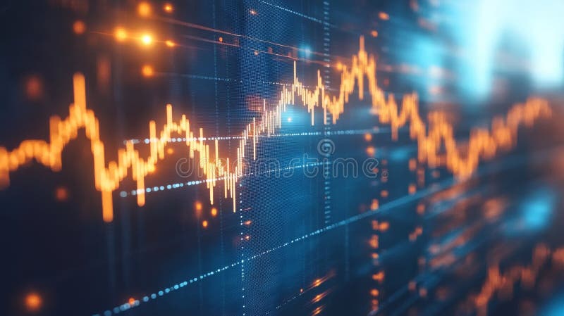 Data Visualization of Stock Market Trends Showcasing Fluctuating Prices ...