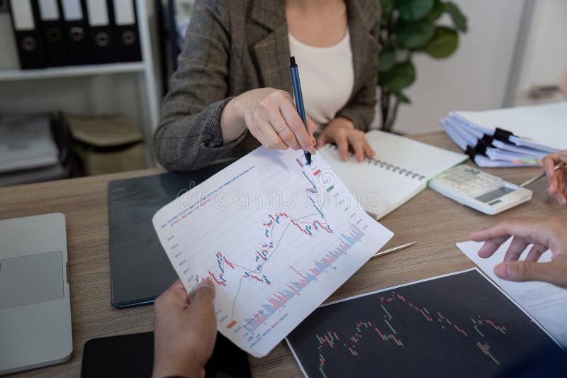 Data Visualization and Strategy. a Business Meeting Featuring Detailed ...