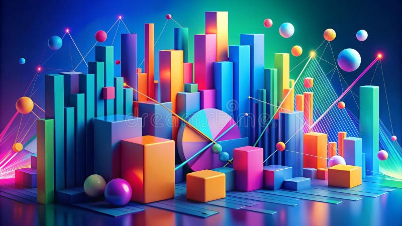 Data Visualization: a Symphony of Colors and Shapes Generative AI Stock ...