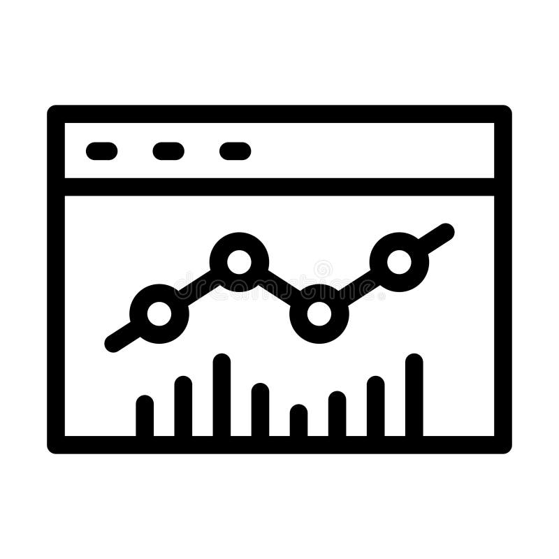 Data Visualization Vector Thick Line Icon for Personal and Commercial ...