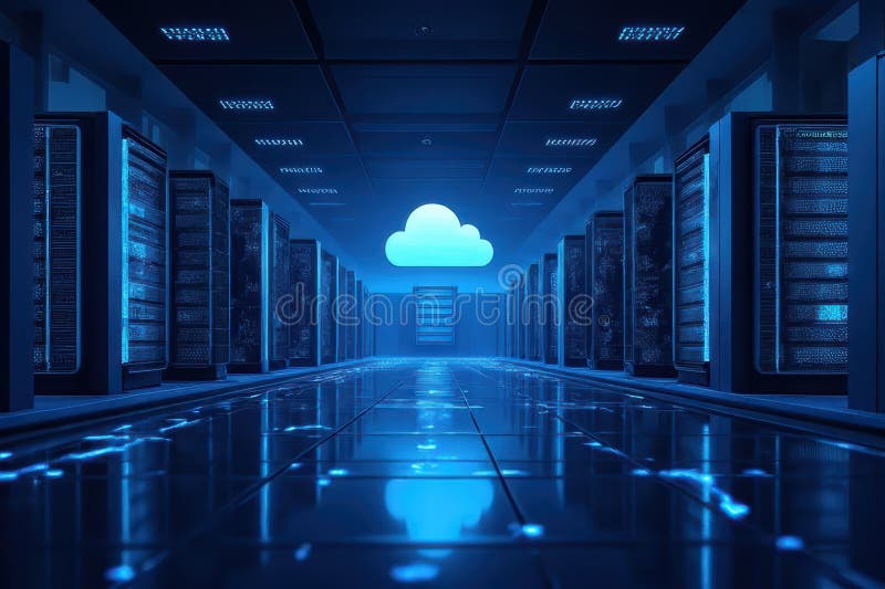 Data Visualization and Virtual Private Servers Stock Illustration ...