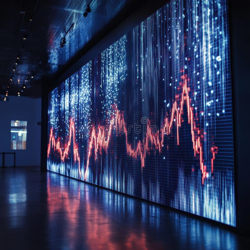 Data Visualization Wall stock illustration. Illustration of display ...