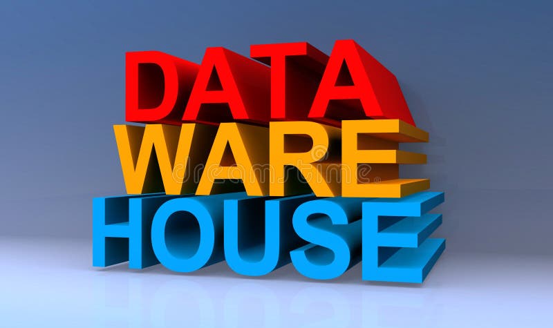 Data ware house on blue stock illustration. Illustration of ware ...