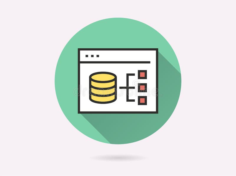 Data Warehouse Icon for Graphic and Web Design Stock Illustration ...