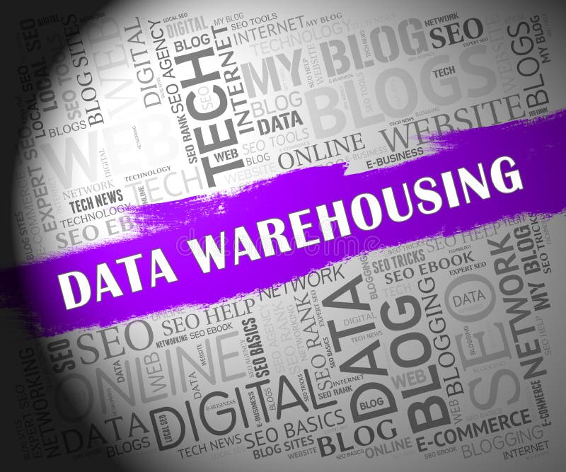 Data Warehousing Datacenter Resources Storage 2d Illustration Stock ...
