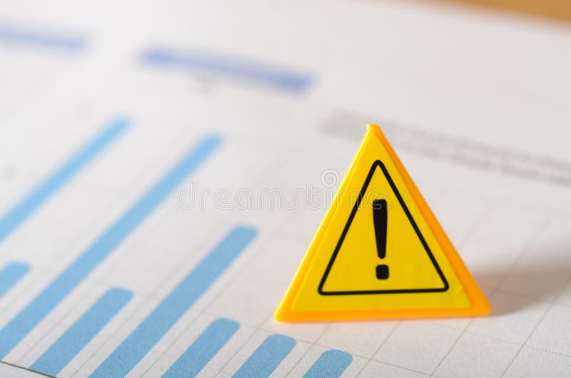 Data Warning: Caution Sign Over Business Report Stock Illustration ...