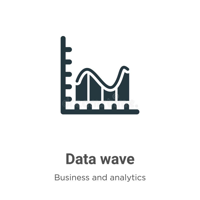 Data Wave Vector Icon on White Background. Flat Vector Data Wave Icon ...