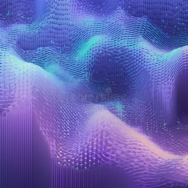 Data Waves Moving through Space Blue Purple Color Highly Detailed, Data ...