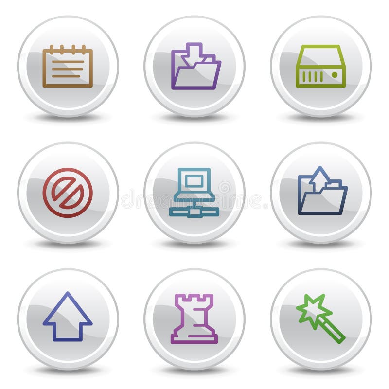Data Web Icons, Mineral Circle Buttons Series Stock Vector ...