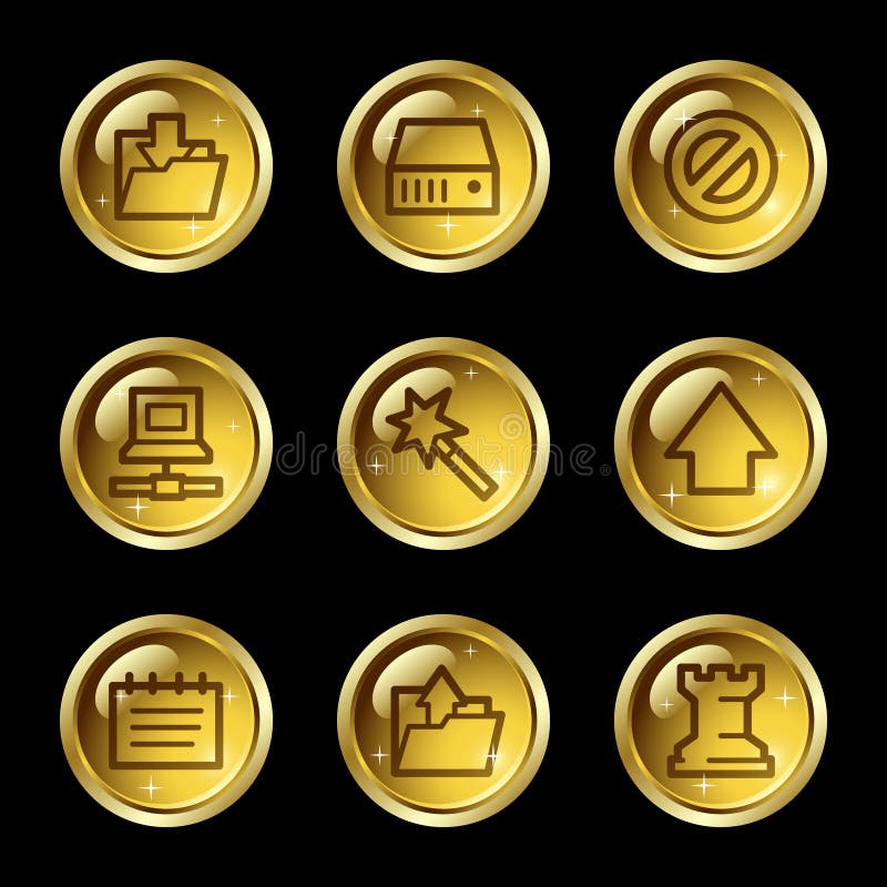 Gold Icons Web Stock Illustrations – 21,739 Gold Icons Web Stock ...