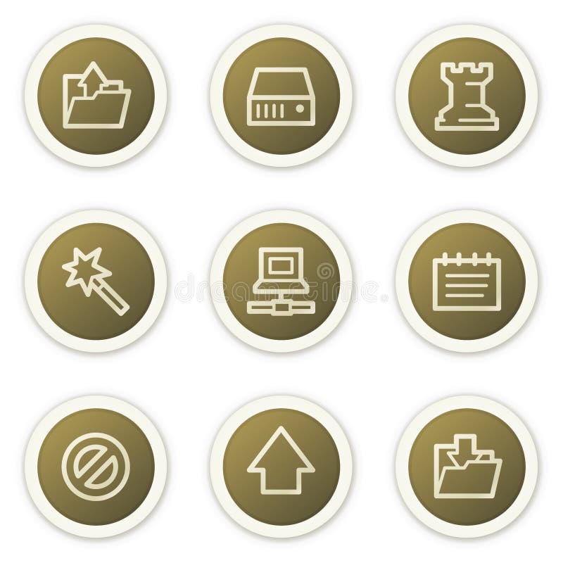 Data Web Icons, Blue Glossy Sphere Series Stock Vector - Illustration ...