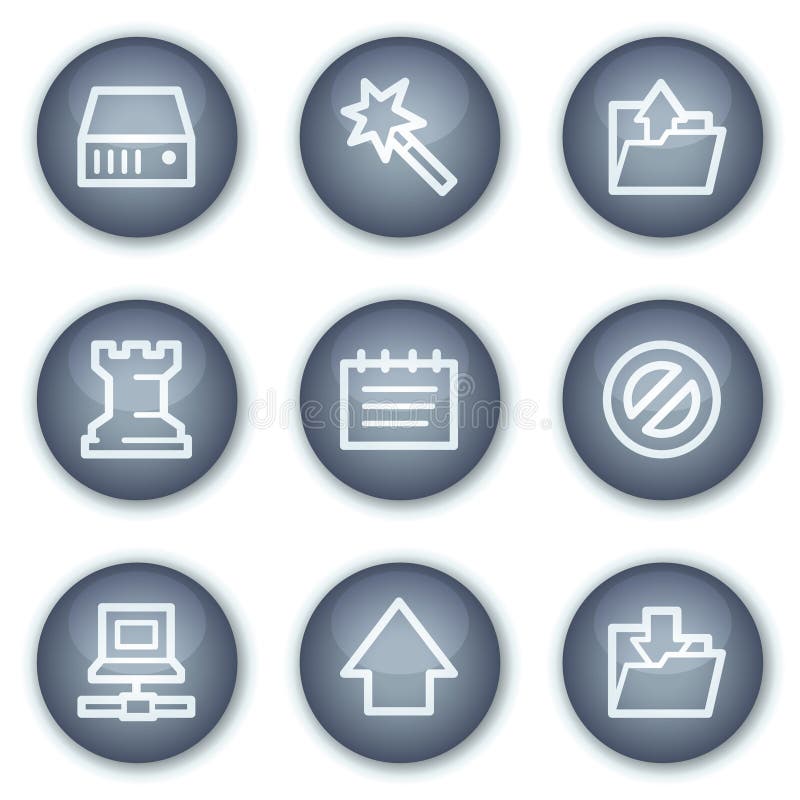 Data Web Icons, Mineral Circle Buttons Series Stock Vector ...