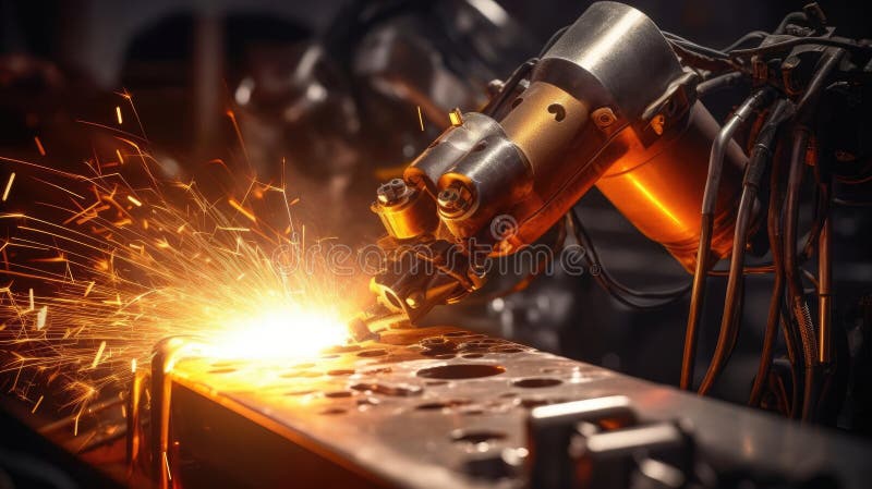 Data Welding Process by Automatic Welding Stock Illustration ...