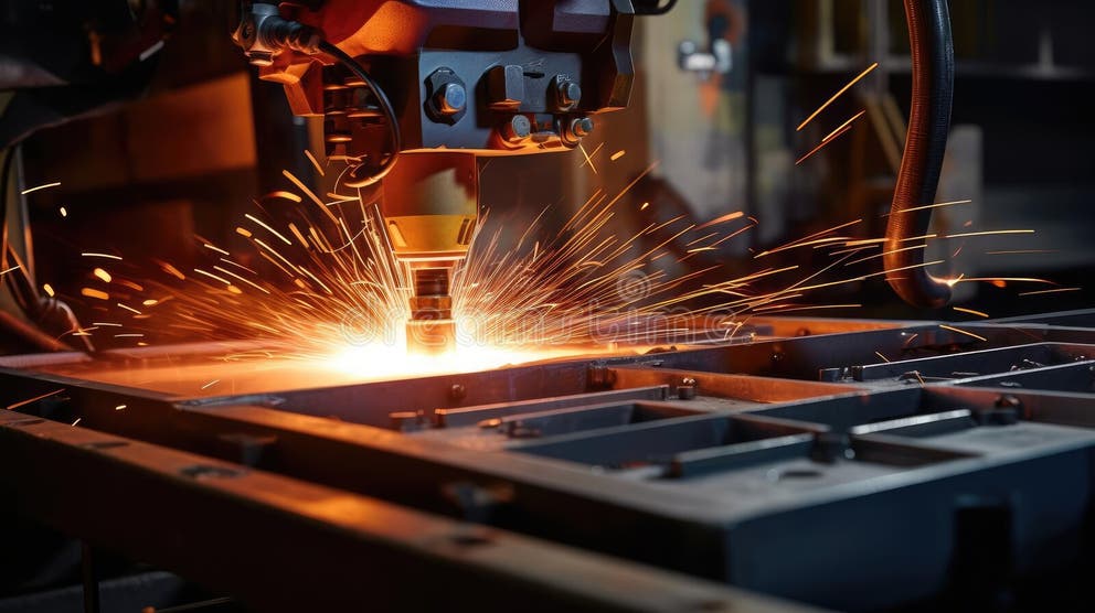 Data Welding Process by Automatic Welding Stock Illustration ...