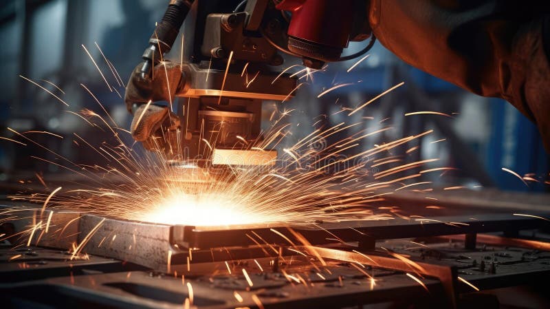 Data Welding Process by Automatic Welding Stock Illustration ...