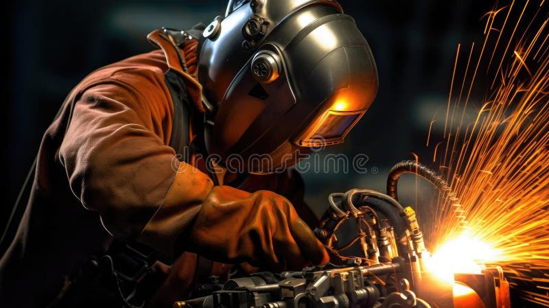 Data Welding Process by Automatic Welding Stock Illustration ...