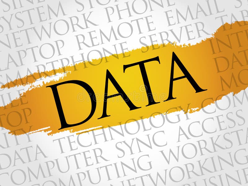 DATA word cloud stock illustration. Illustration of size - 200396212