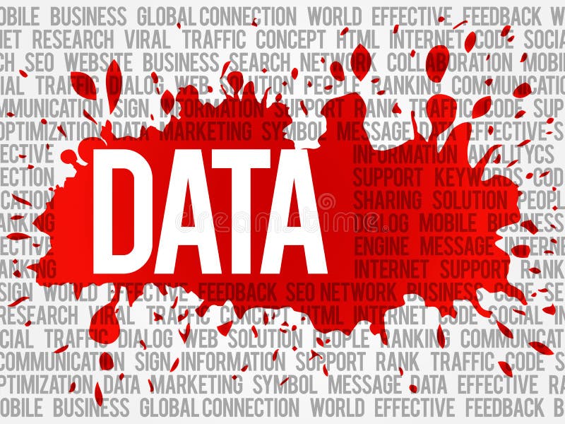 DATA word cloud stock illustration. Illustration of internet - 201796941