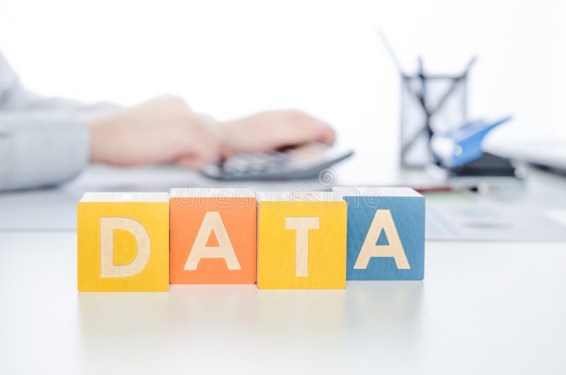 DATA Word with Colorful Blocks Stock Image - Image of support, concept ...