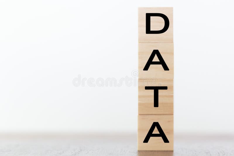 DATA Written on Wooden Cubes with Copy Space Stock Photo - Image of ...