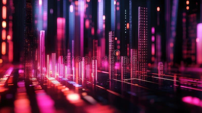 Data zooming bar chart stock illustration. Illustration of generated - 397409723